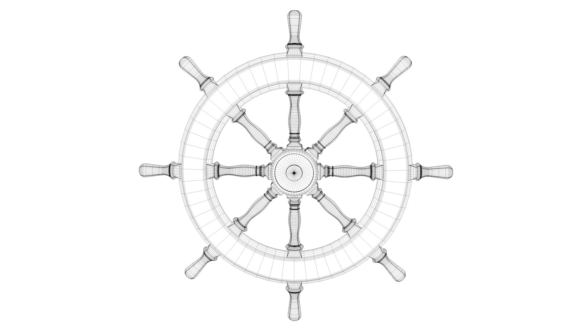 3D Wooden Helm Wheel - TurboSquid 1832344