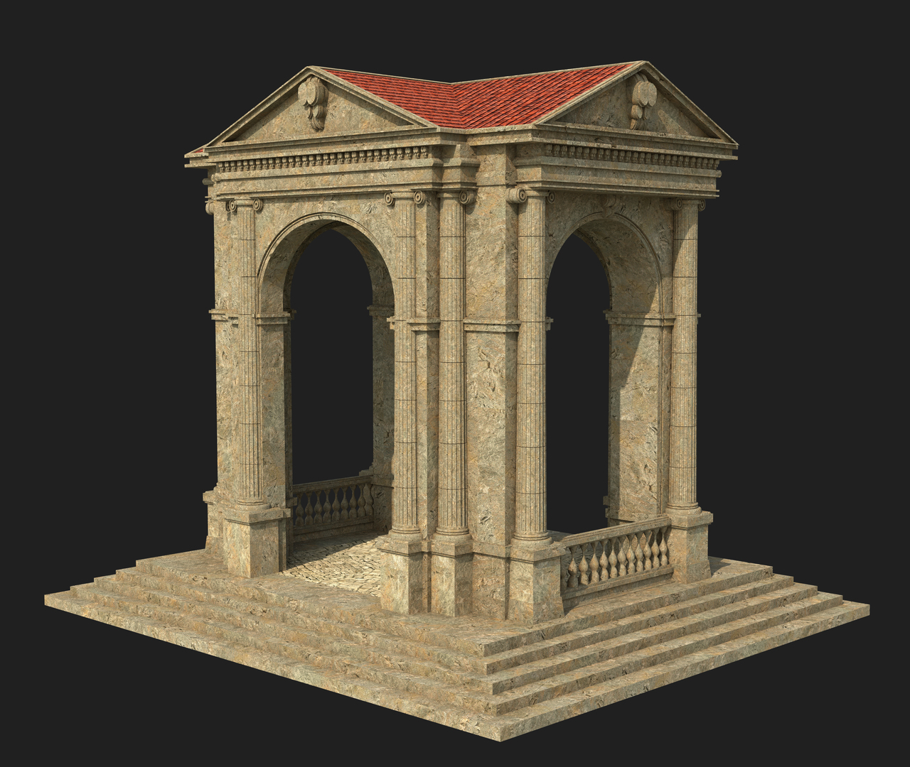 Greek Structure v6 3D model - TurboSquid 1873966