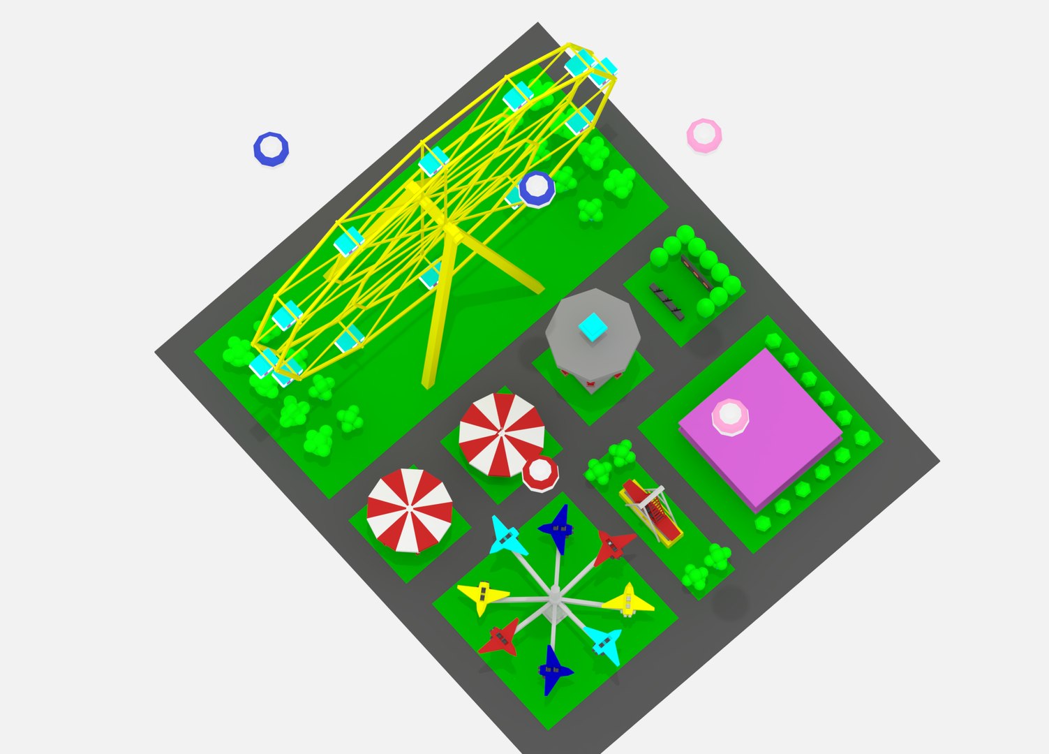 3D cartoon park simple - TurboSquid 1477041