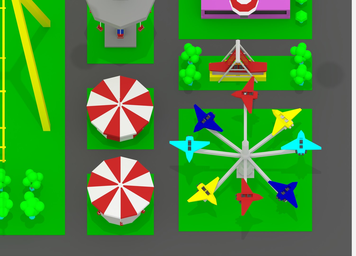 3D cartoon park simple - TurboSquid 1477041