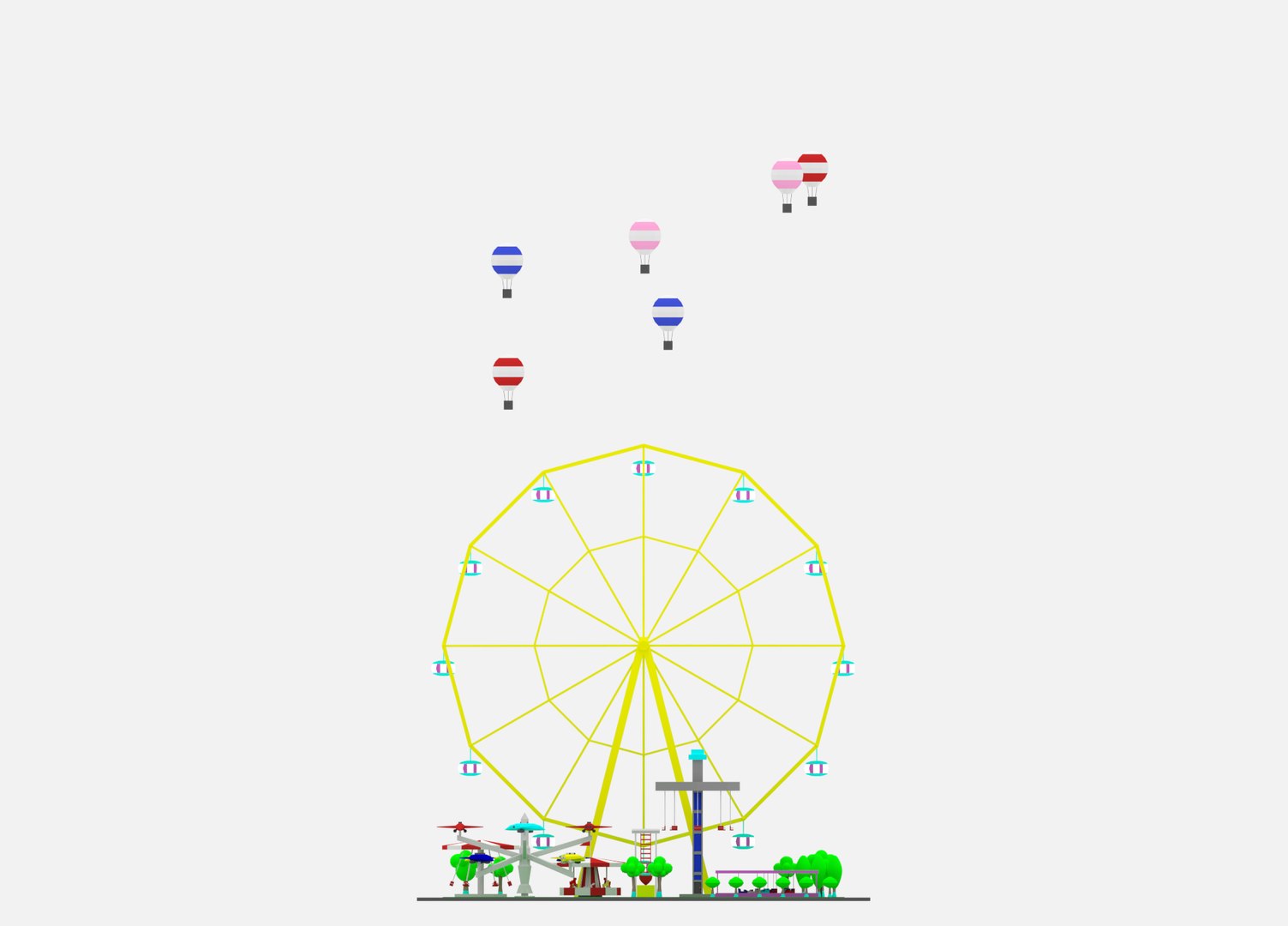 3D cartoon park simple - TurboSquid 1477041