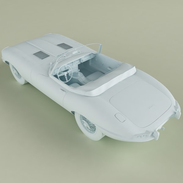 1962 e-type convertible mk1 3d 3ds