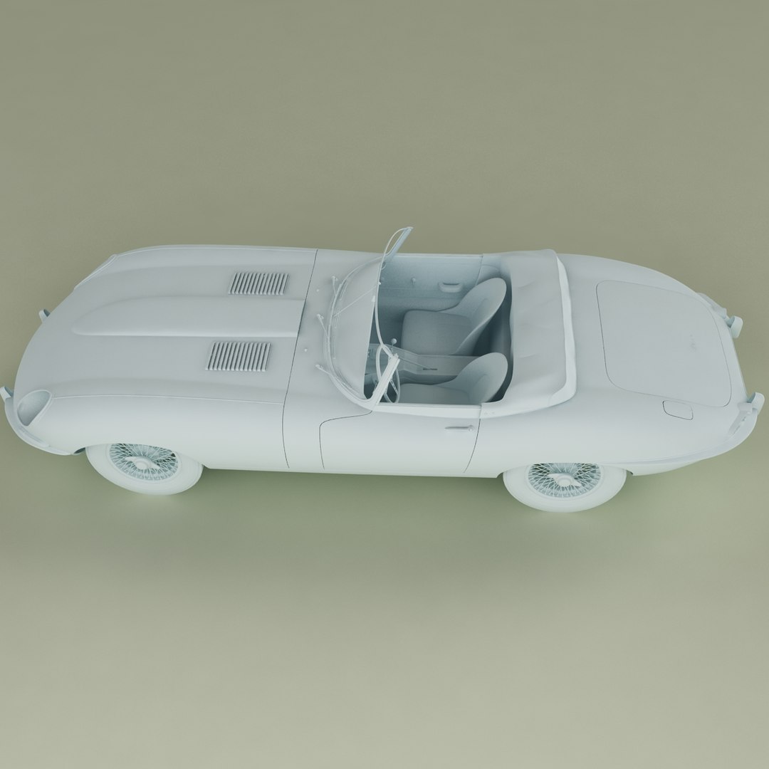 1962 E-type Convertible Mk1 3d 3ds