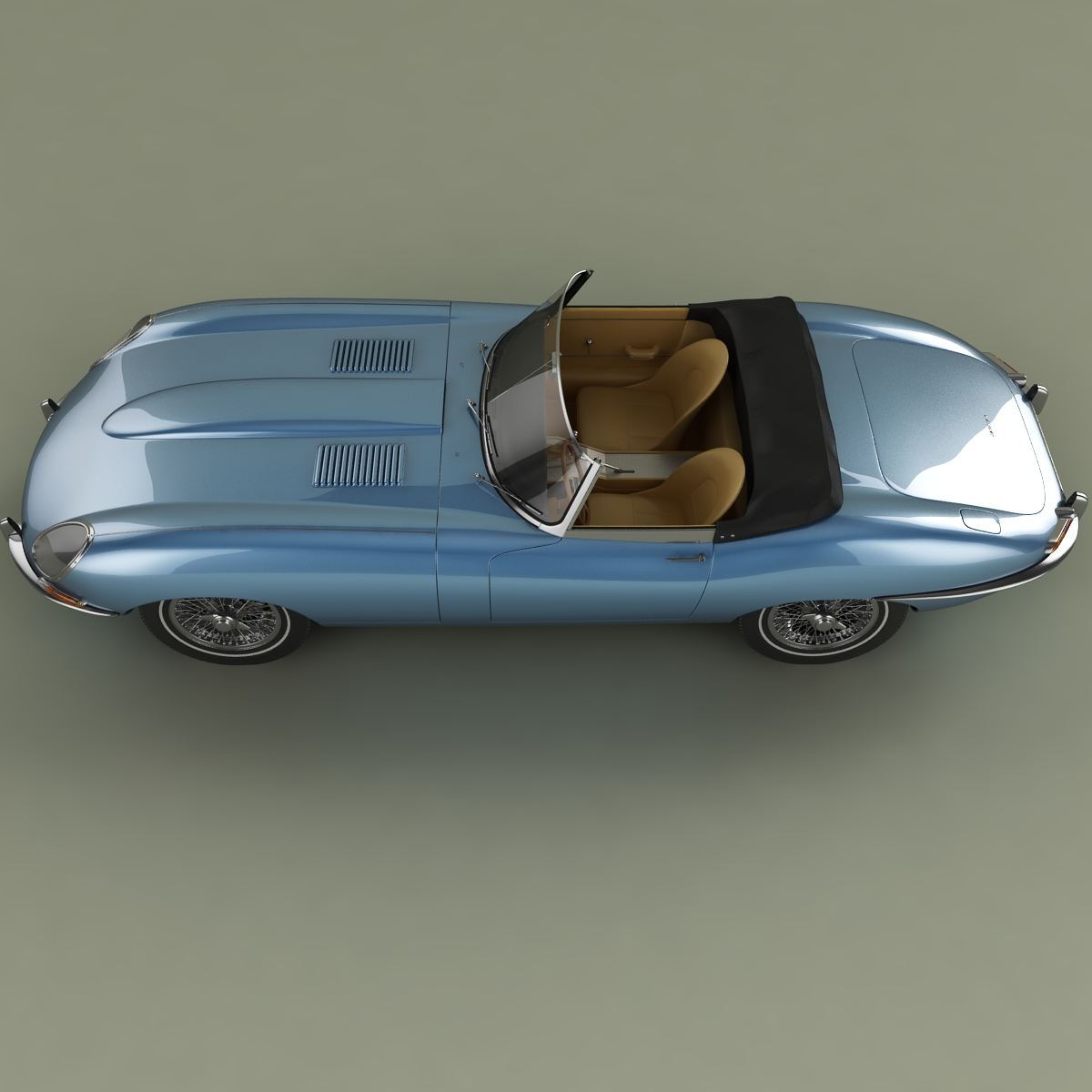 1962 e-type convertible mk1 3d 3ds