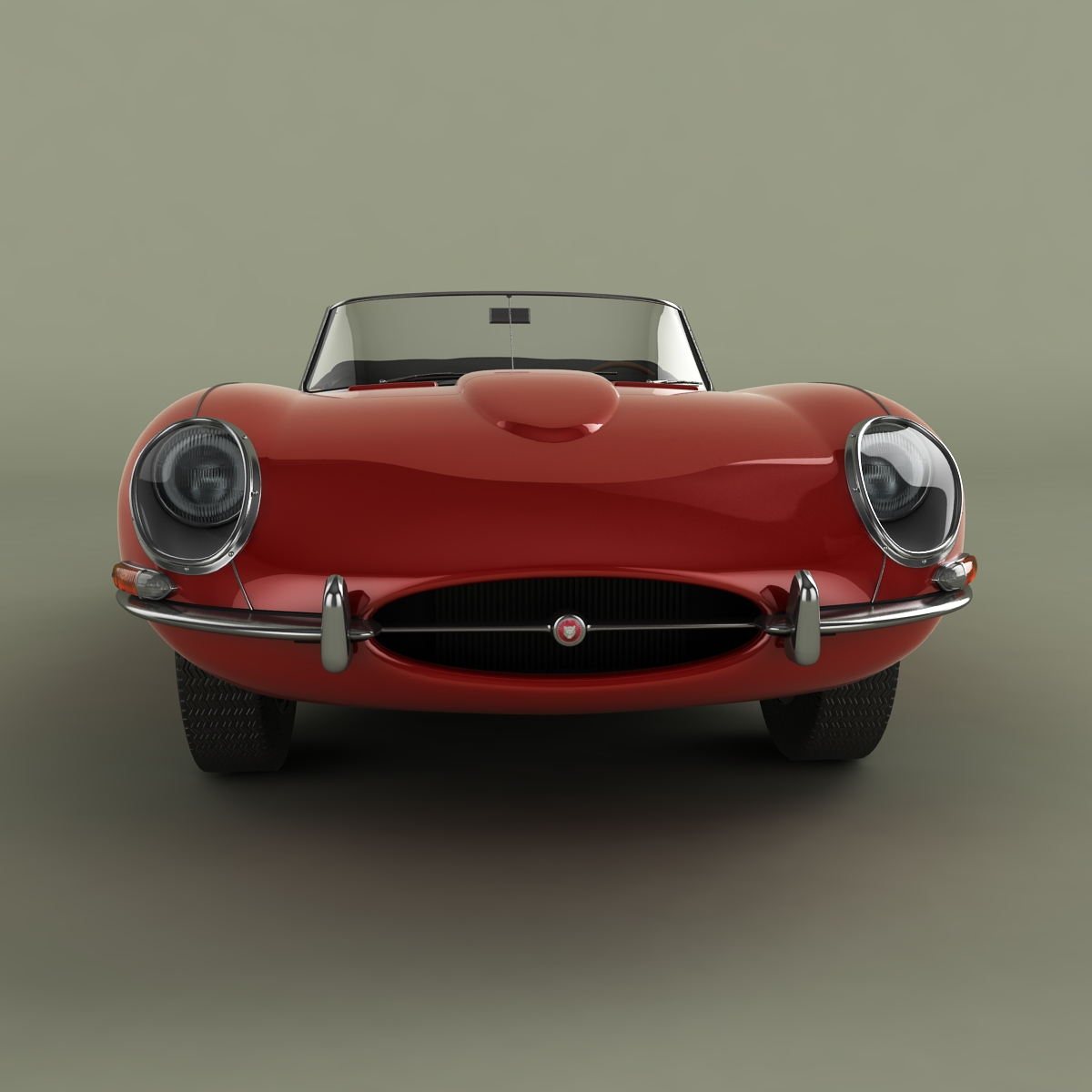 1962 e-type convertible mk1 3d 3ds