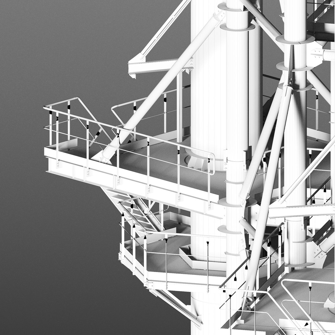 Torch Rack Industrial Tower 3D Model - TurboSquid 1952238