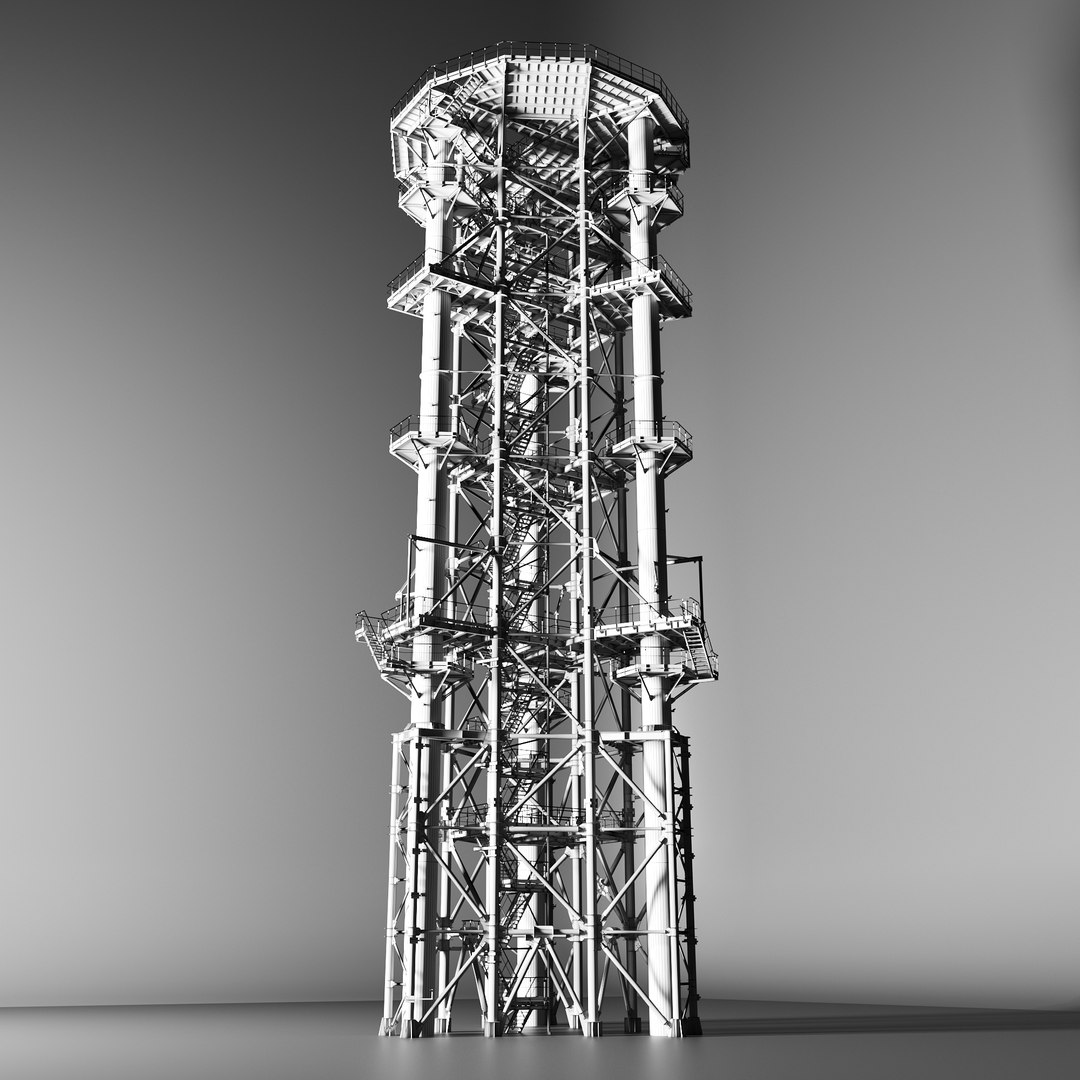 Torch Rack Industrial Tower 3D Model - TurboSquid 1952238