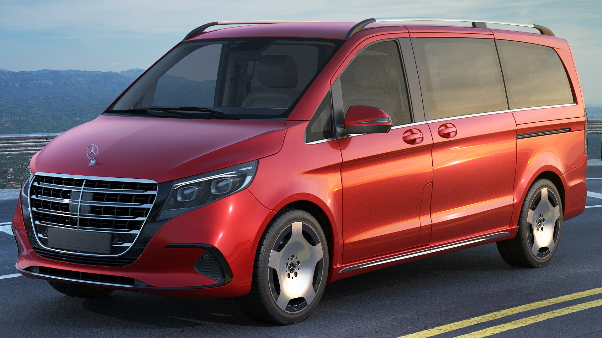 Mercedes Benz V-class 2024 Exclusive Line 3D - TurboSquid 2253158