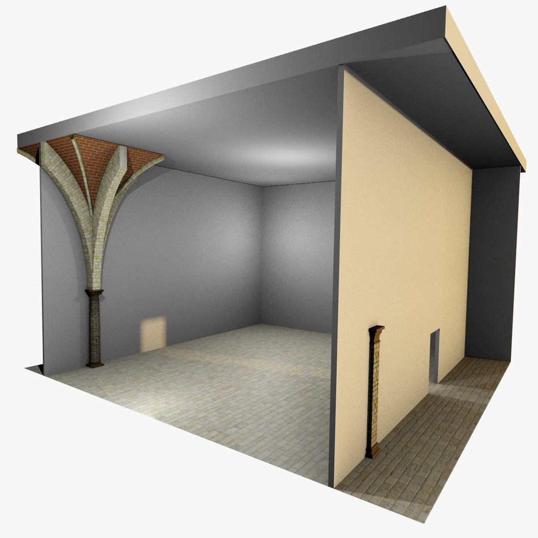 Romanic Vaulting Column 5 3d Model