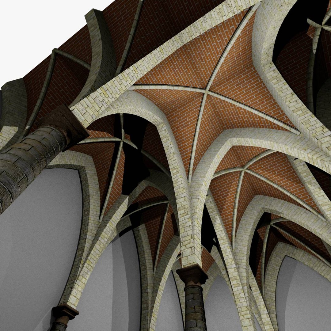 Romanic Vaulting Column 5 3d Model