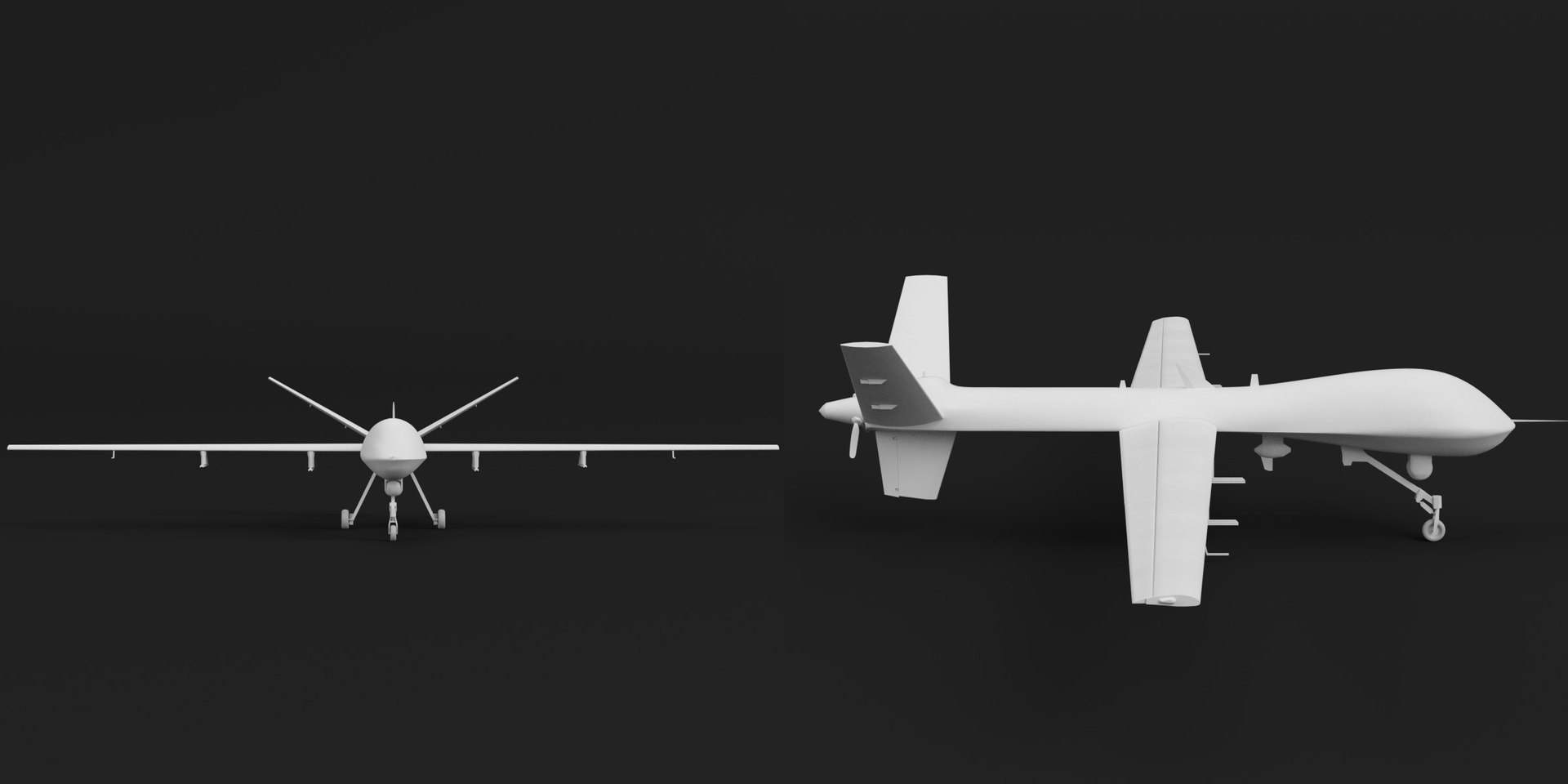 Mq-9 Reaper Uav Drones 3d Model
