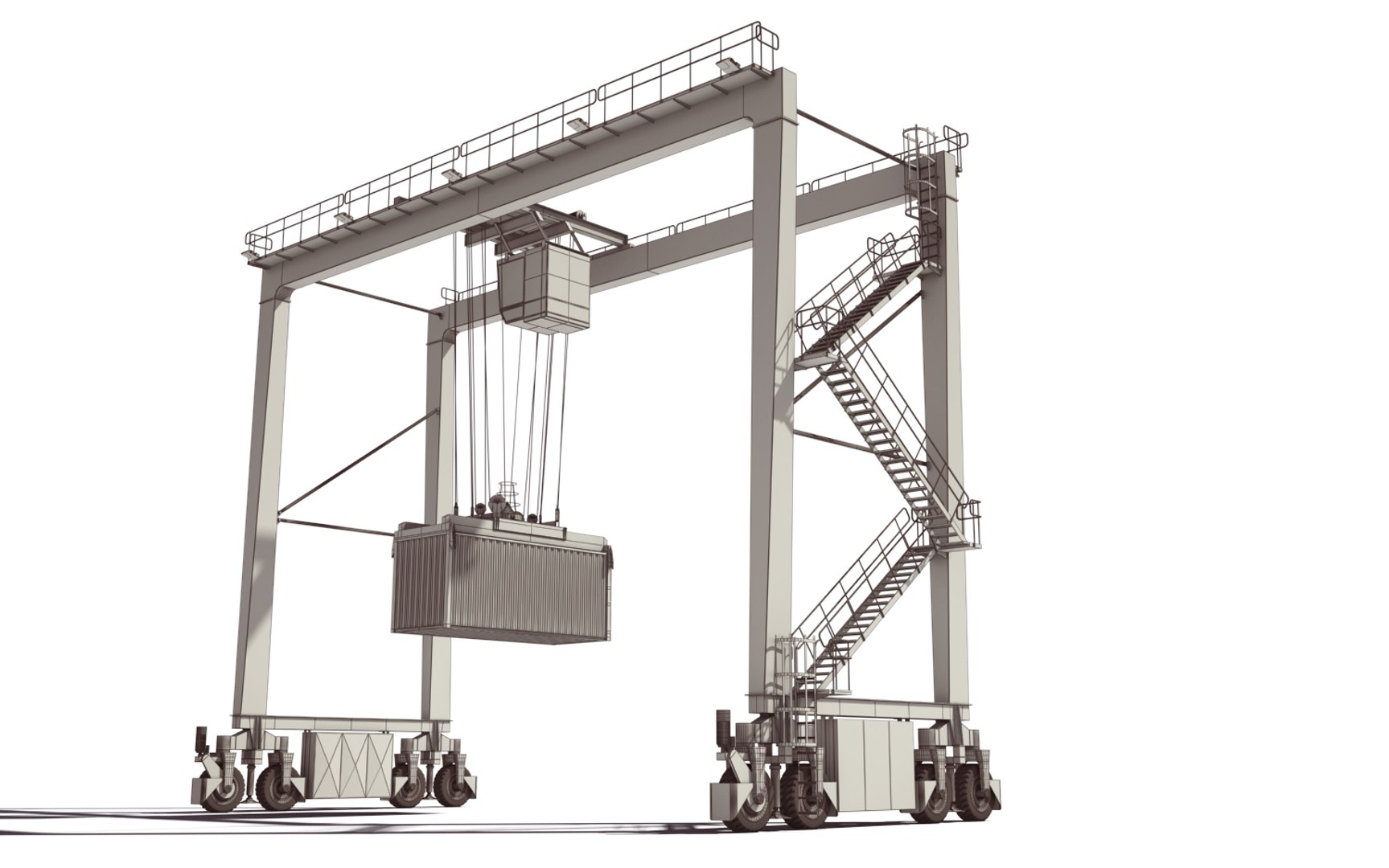 Rtg Crane 3d Model