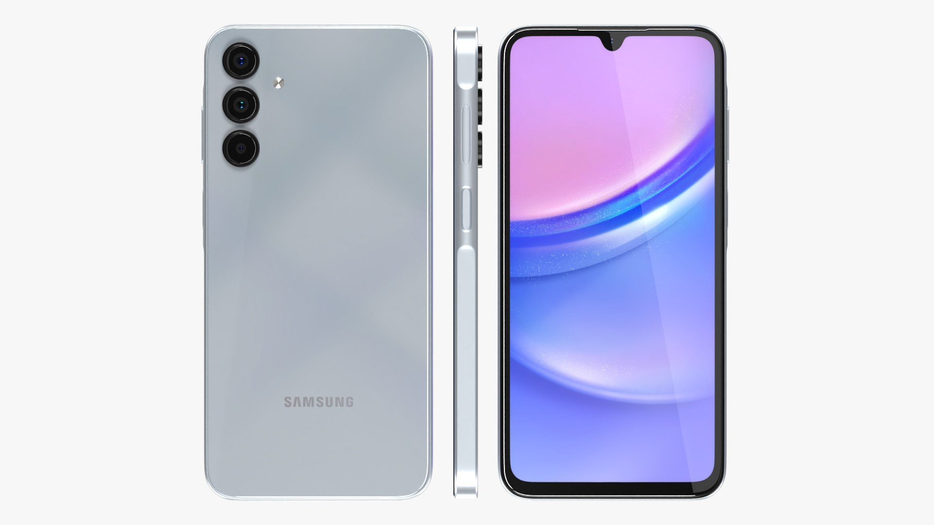 3D Samsung Galaxy A15 Light Blue Model - TurboSquid 2176078