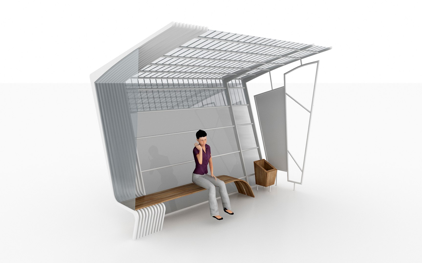 3D Model Bus Station - TurboSquid 1436355