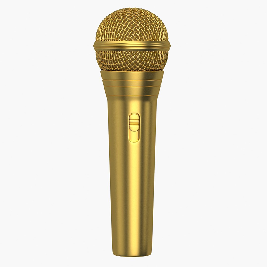 3D Microphone Gold - TurboSquid 2101367