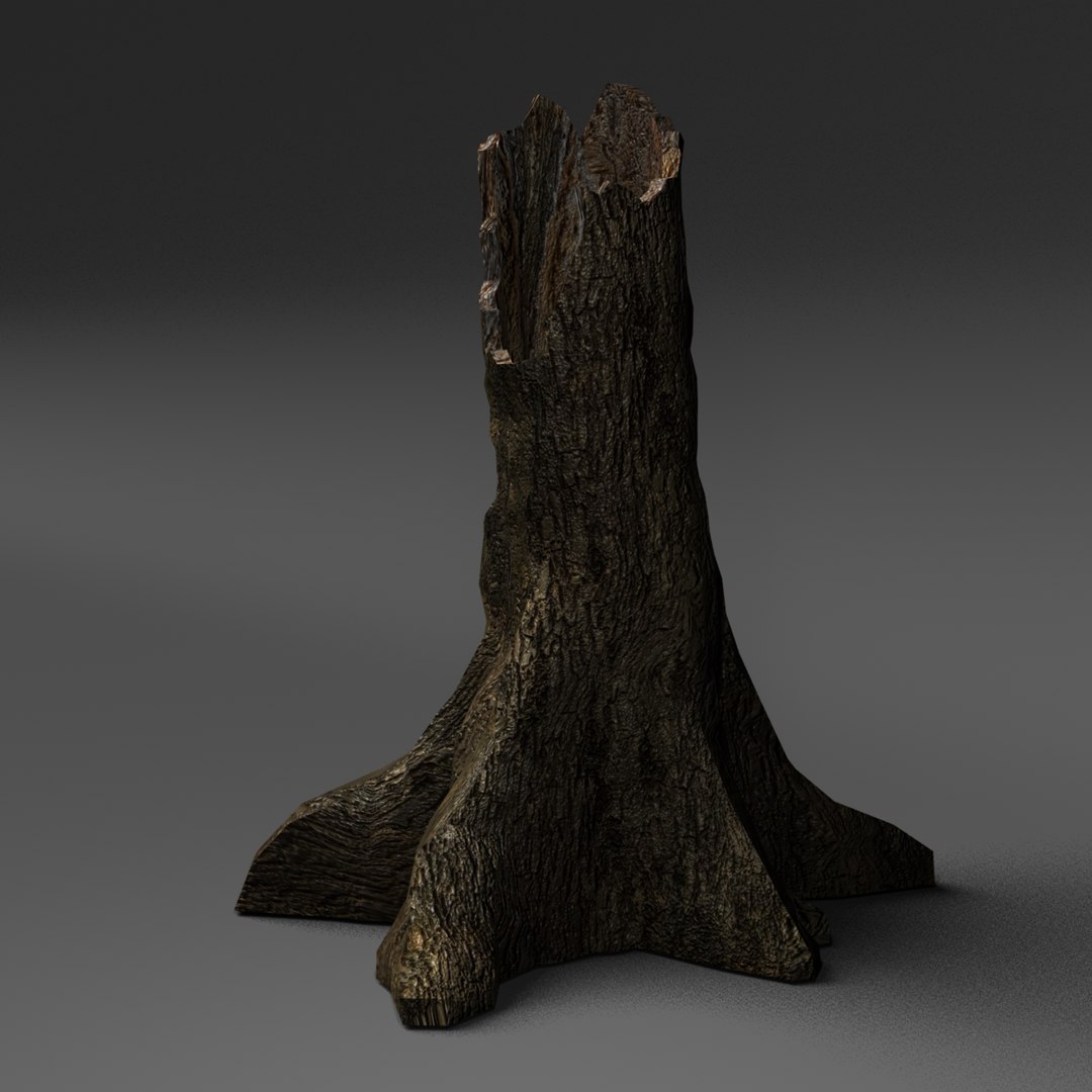 obj hollow forest tree stump