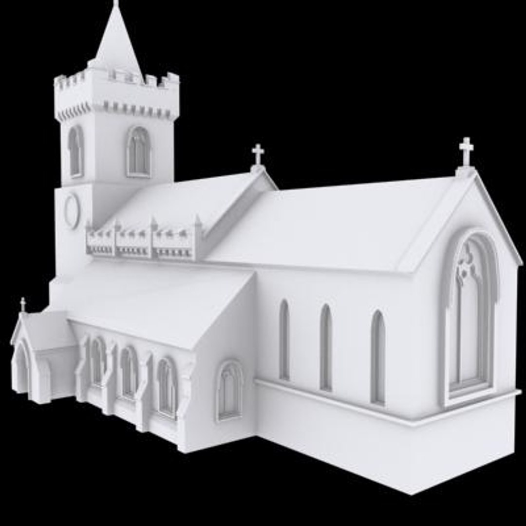 church building christian 3d model