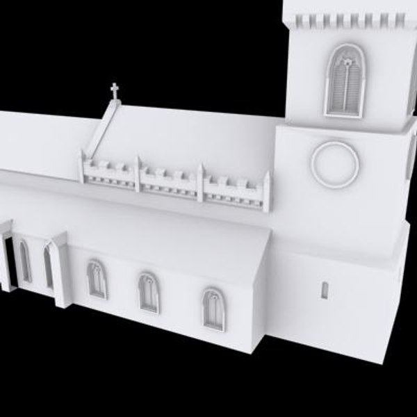 church building christian 3d model