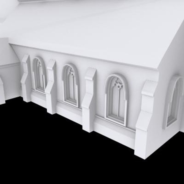 church building christian 3d model