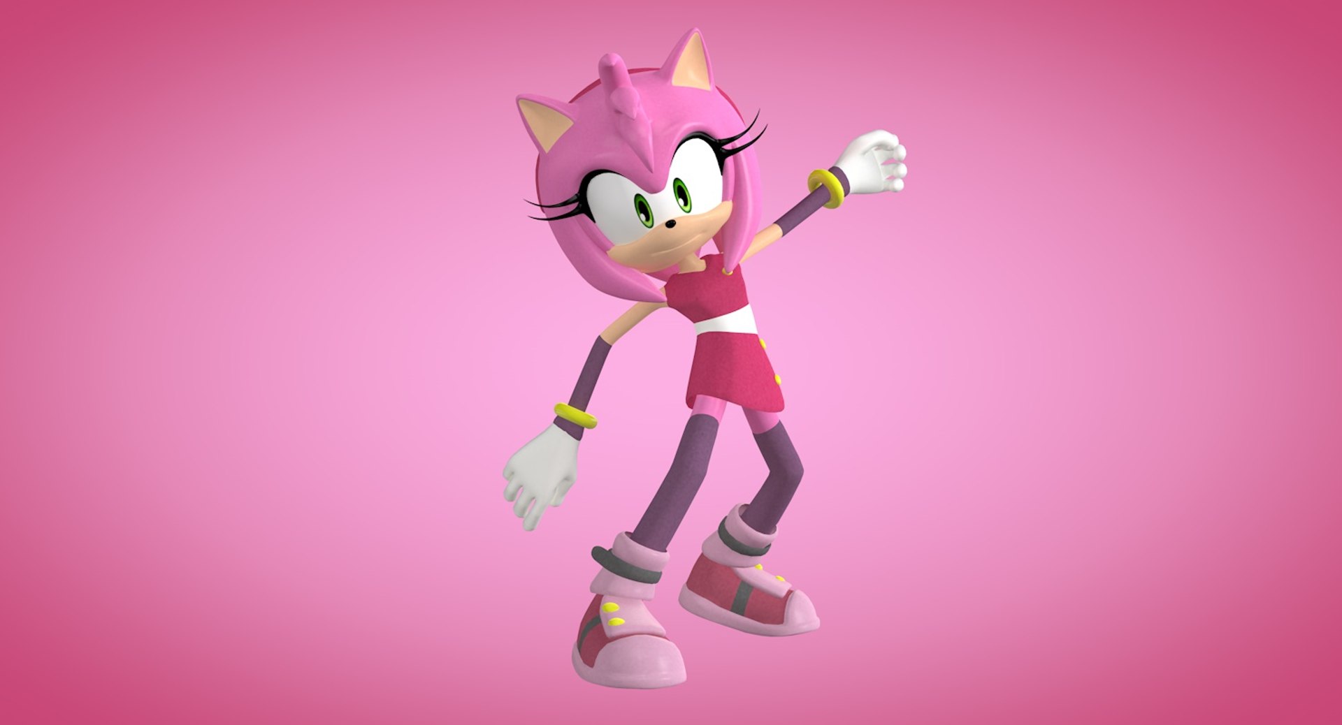 3d Model Amy Rose Rigged