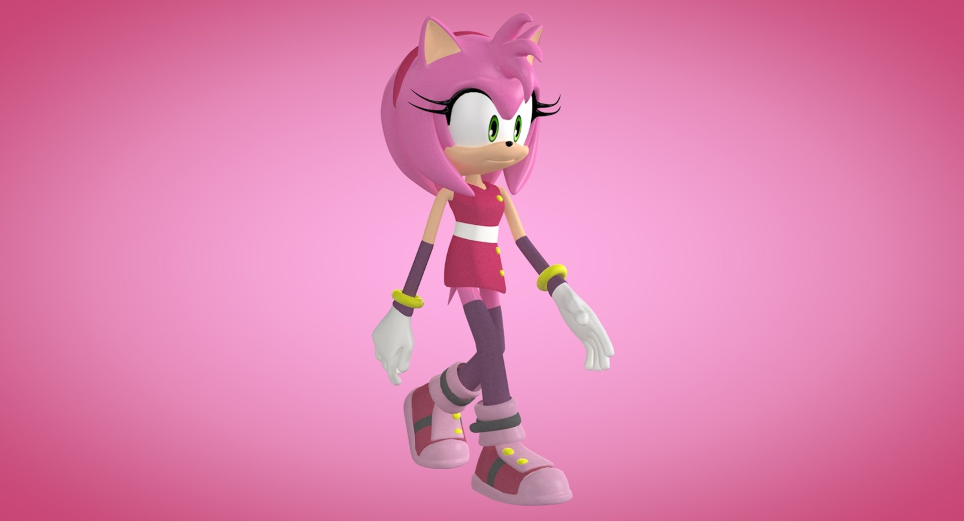 3d Model Amy Rose Rigged
