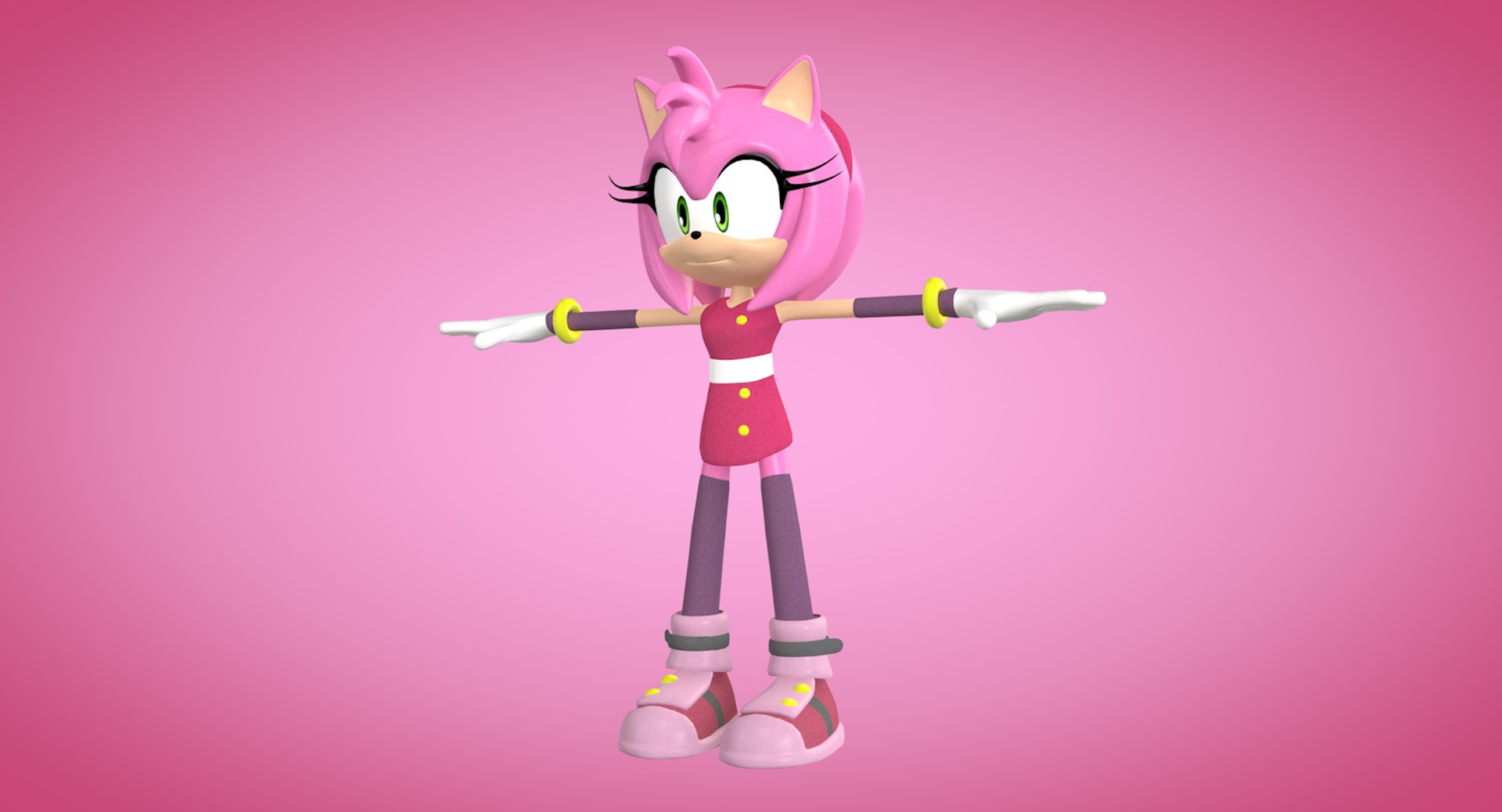 3d Model Amy Rose Rigged