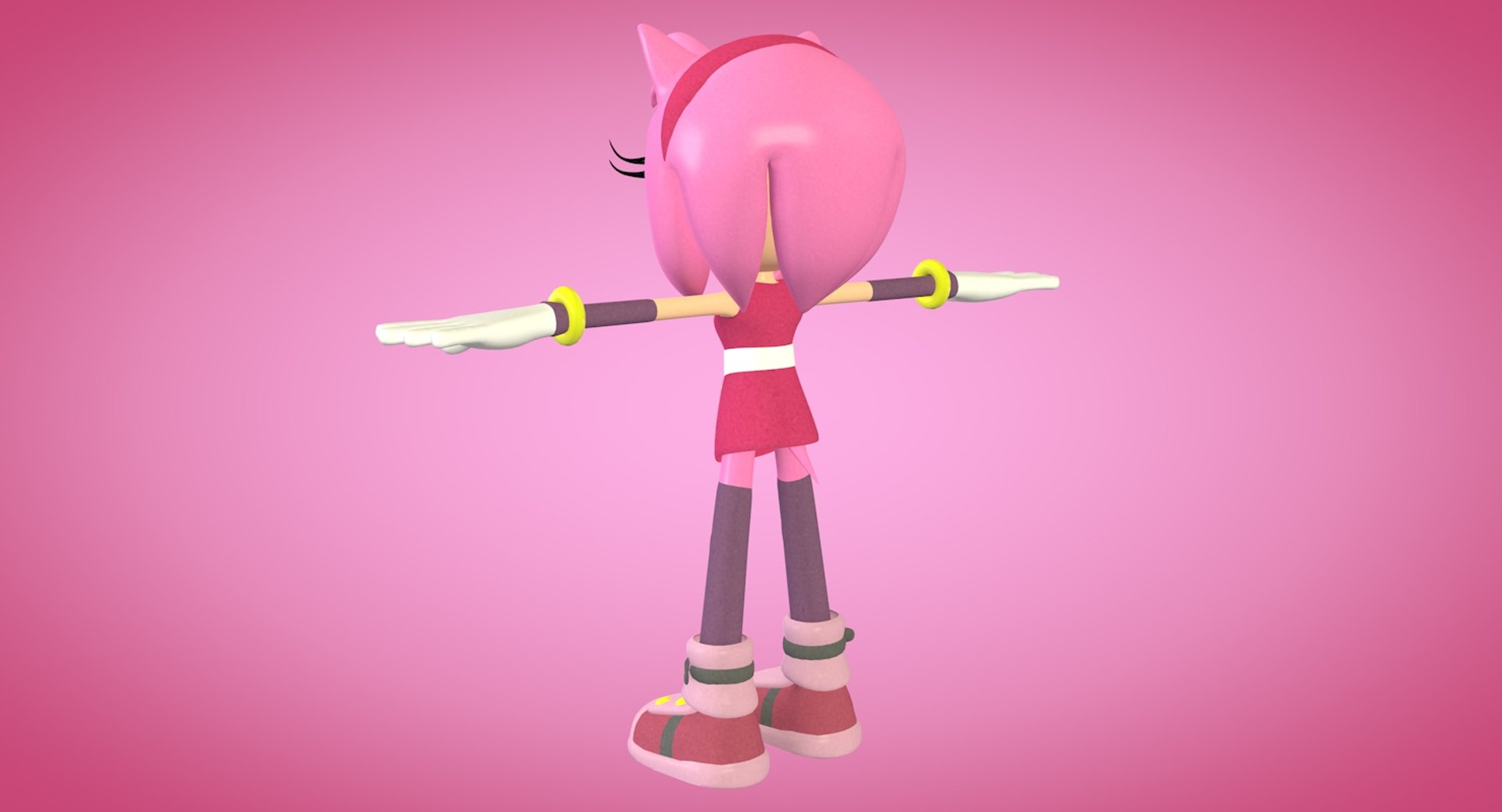 3d Model Amy Rose Rigged