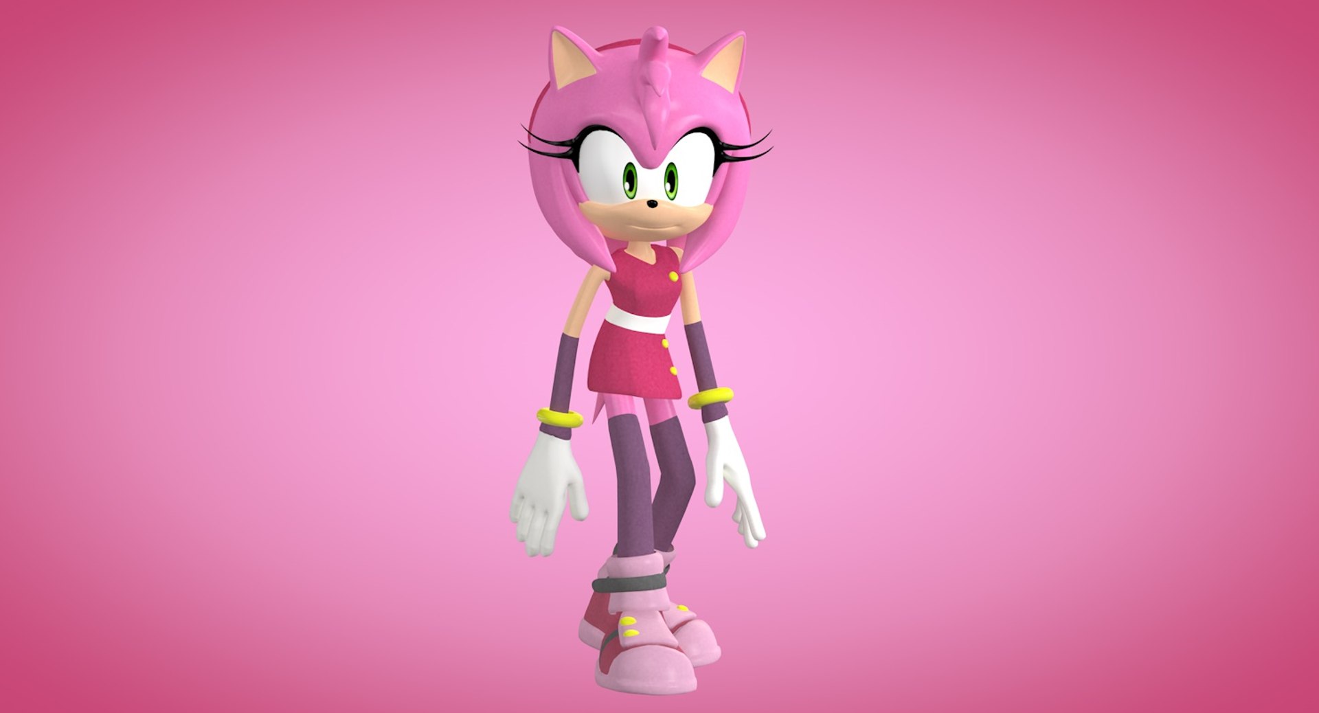 3d Model Amy Rose Rigged