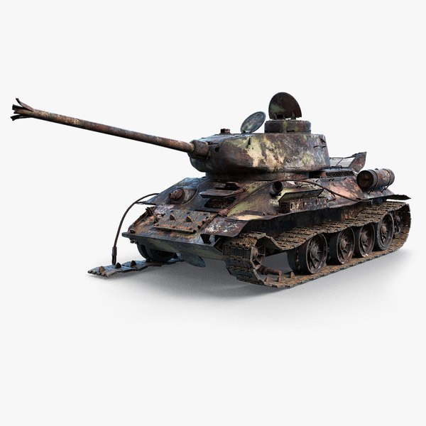 3D T-34-85 Destroyed Game Ready model - TurboSquid 1990032