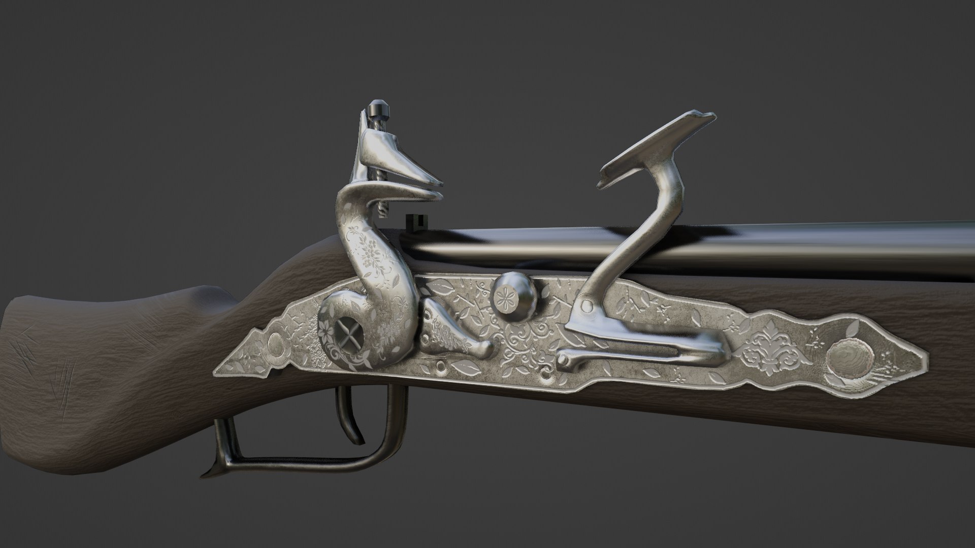 3D Model 1598 Snaphaunce Rifle - TurboSquid 1960554