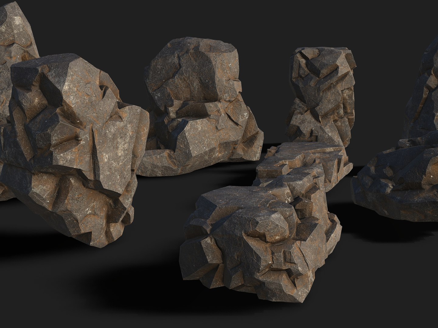 Mountain Rock Pbr Pack 01 3D Model - TurboSquid 2139480