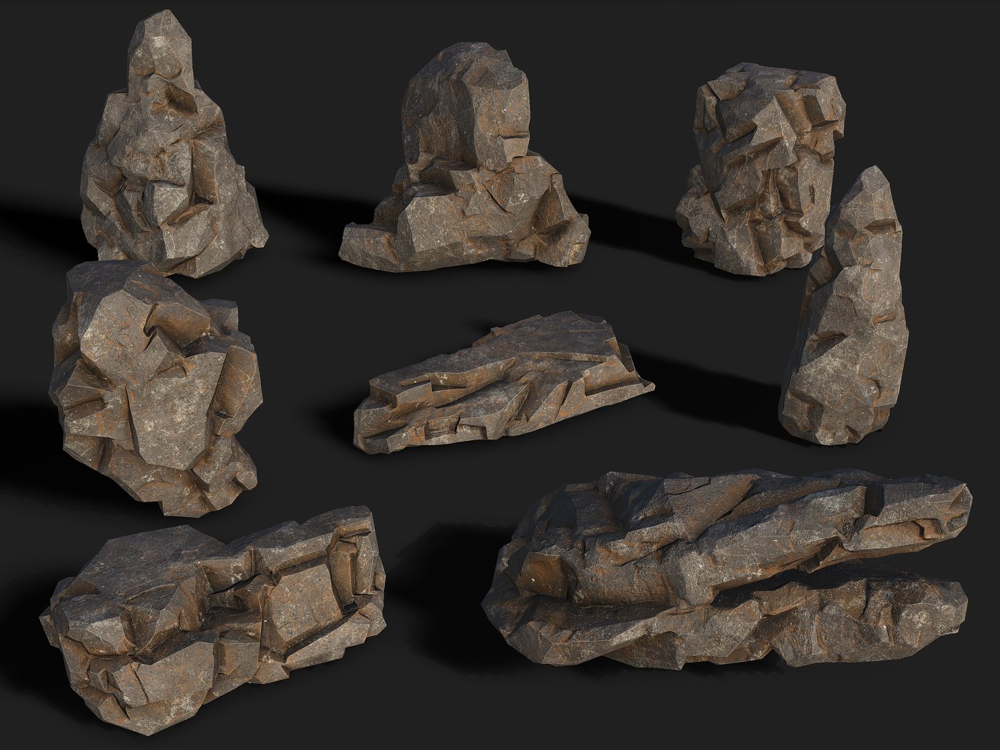 Mountain Rock Pbr Pack 01 3D Model - TurboSquid 2139480