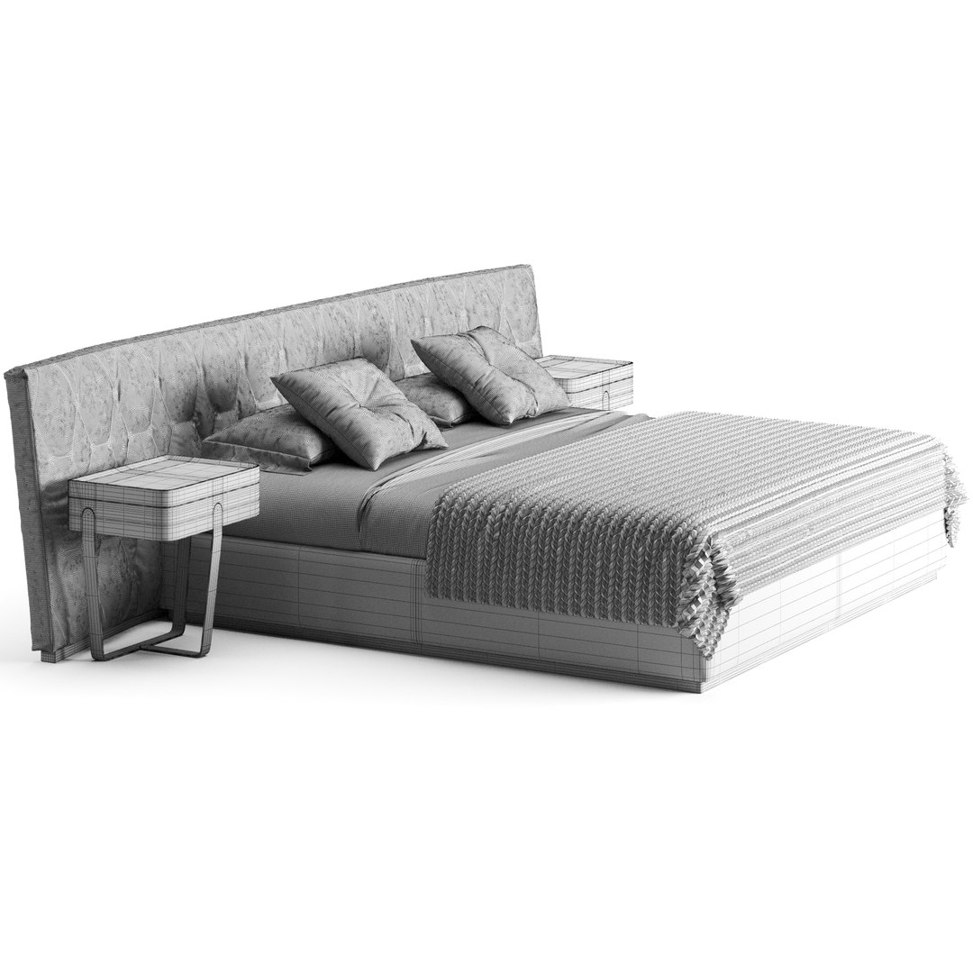 Ulivi Salotti Cesar Bed 3D - TurboSquid 1753722