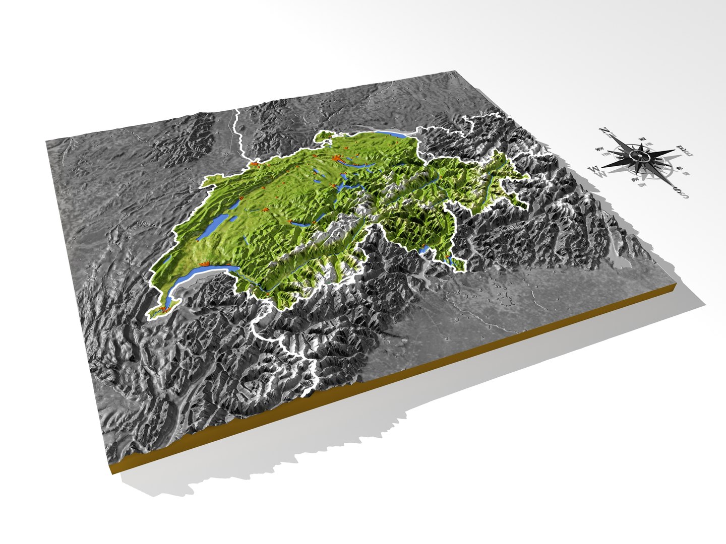 Relief Switzerland 3d Max