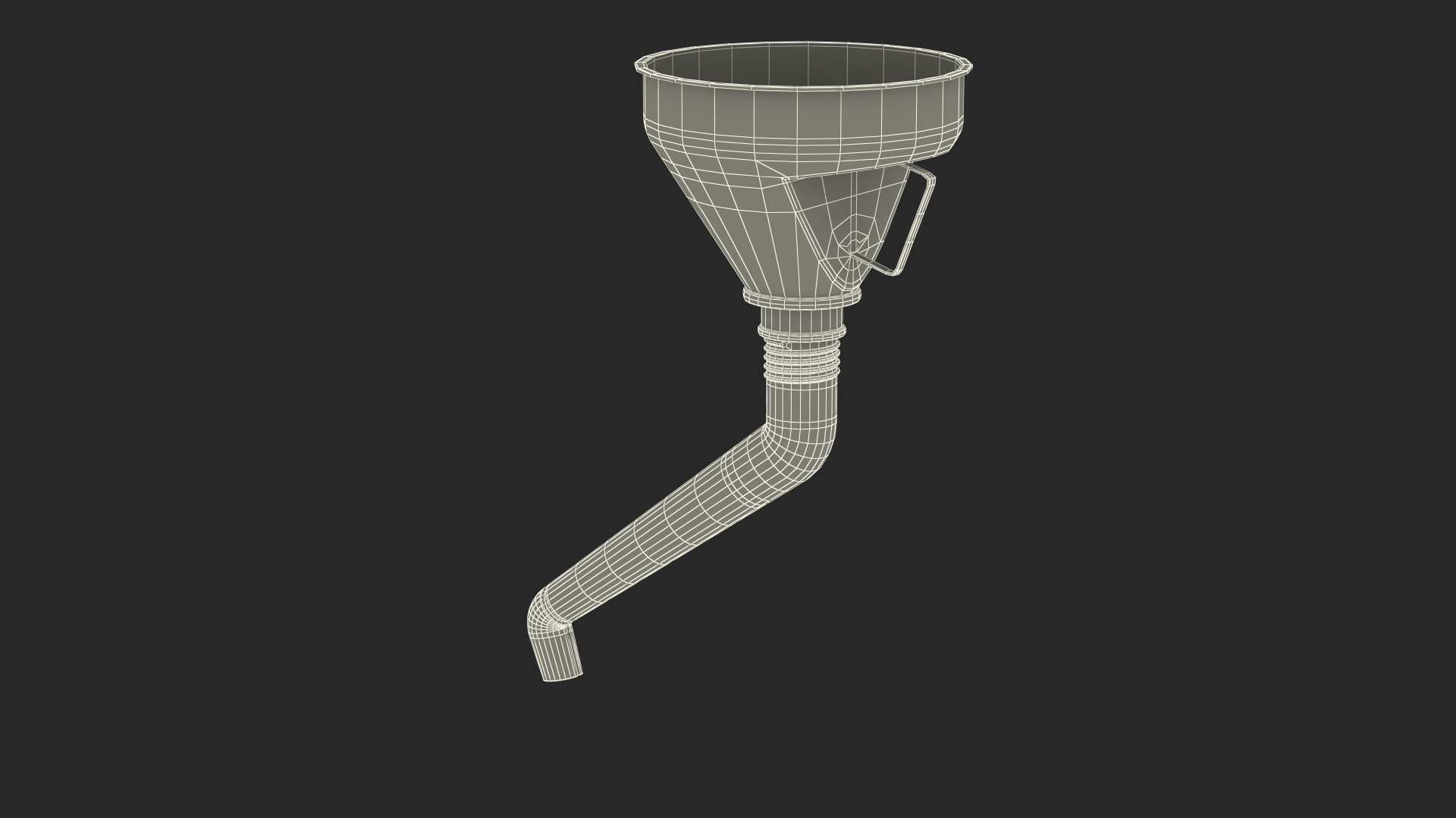 Plastic Fuel Funnel With Handle And Mesh Filter 3D Model - TurboSquid ...