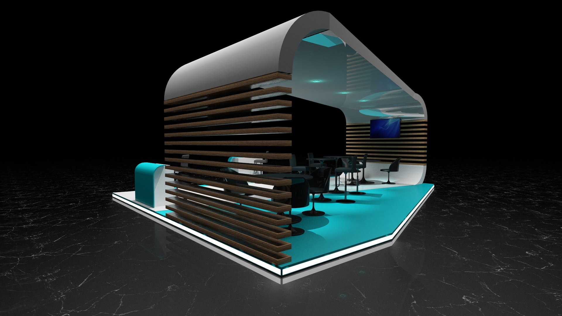 3D Stand Modern - TurboSquid 1502780