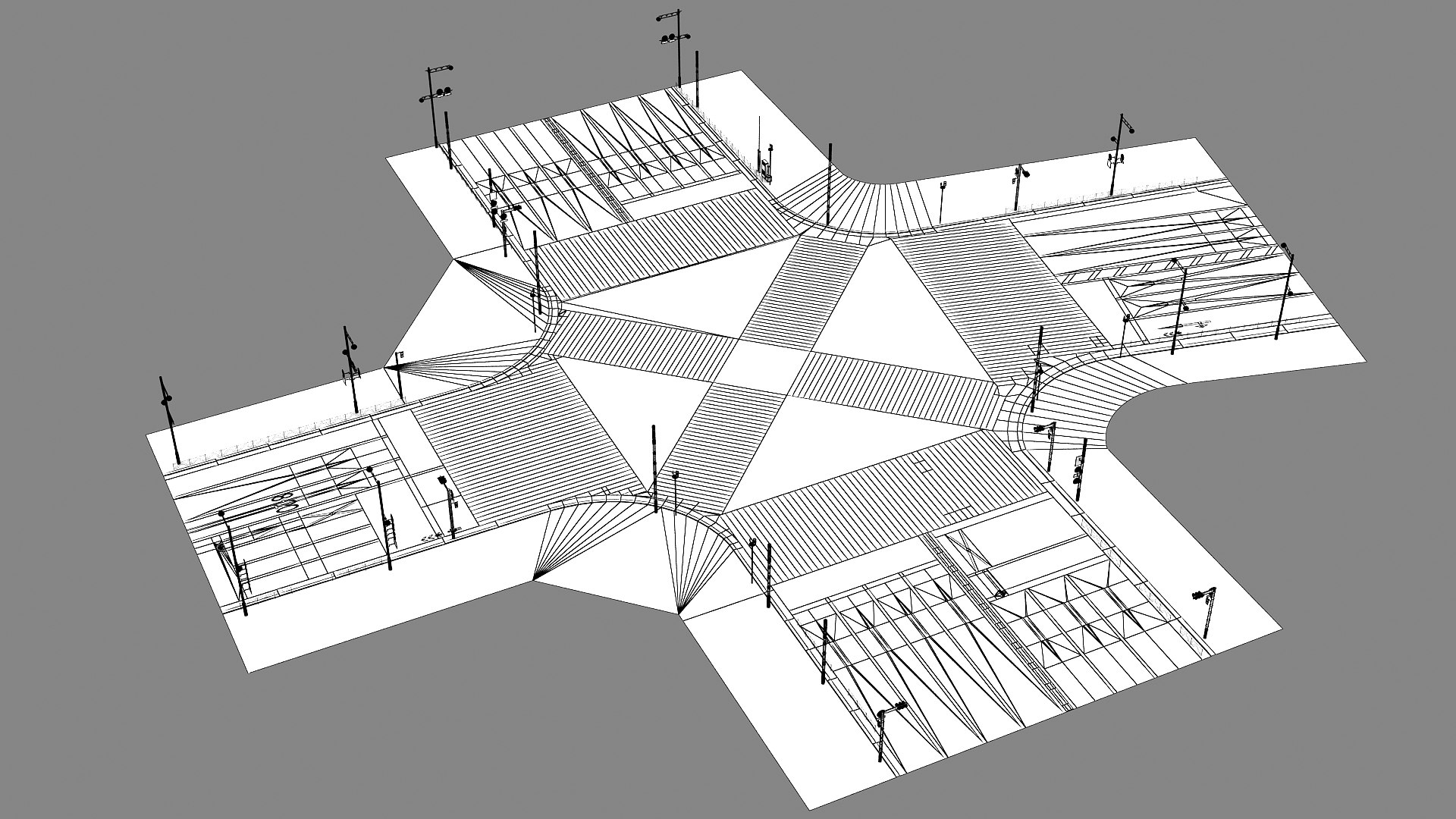 3D Sukiyabashi Crossing Ginza Tokyo Model - TurboSquid 2049970