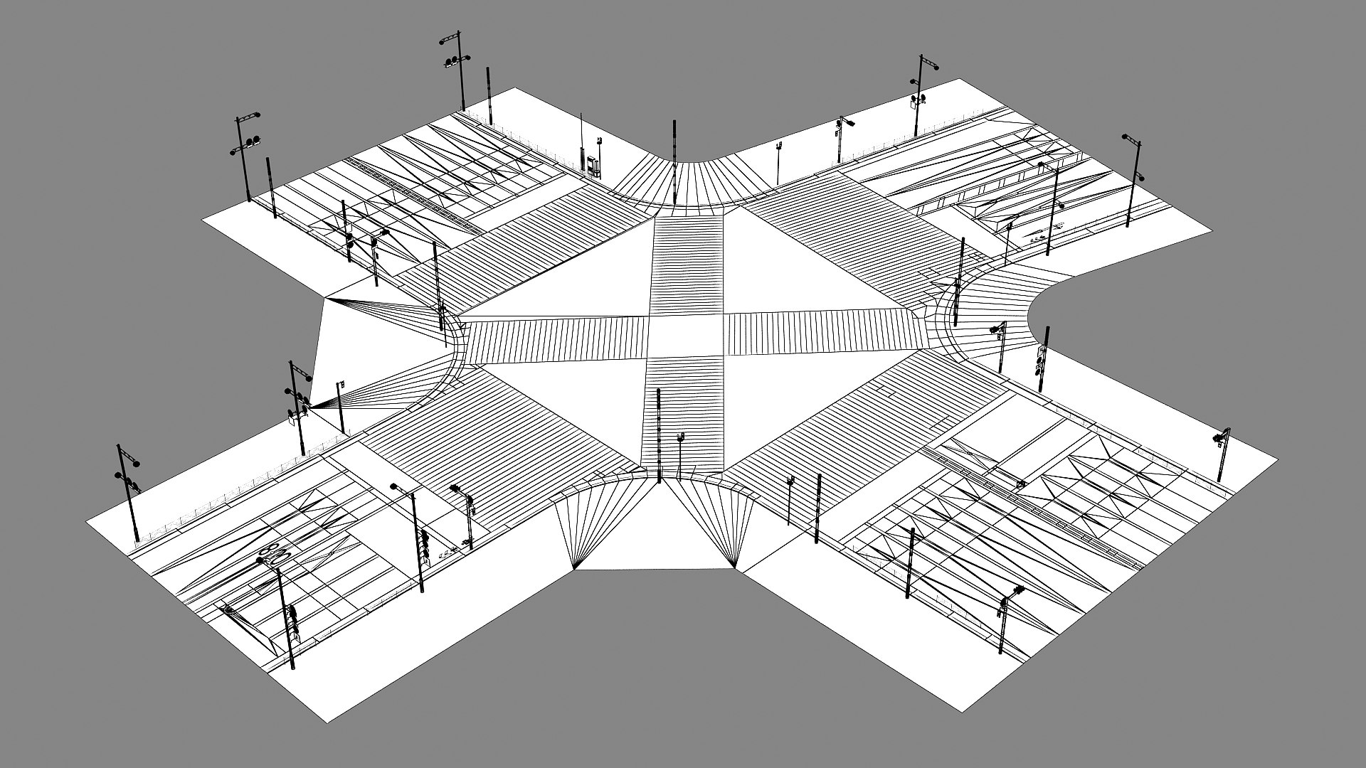 3D Sukiyabashi Crossing Ginza Tokyo Model - TurboSquid 2049970