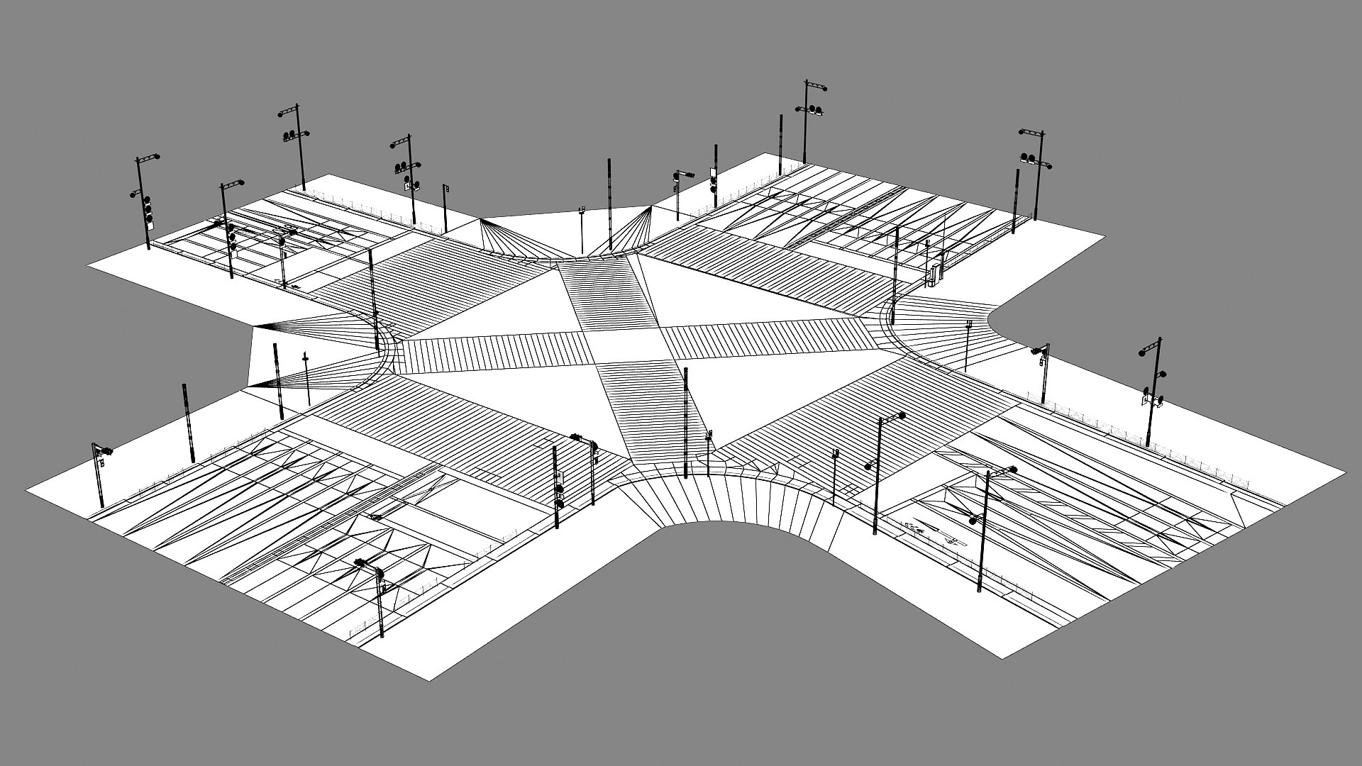 3D Sukiyabashi Crossing Ginza Tokyo Model - TurboSquid 2049970