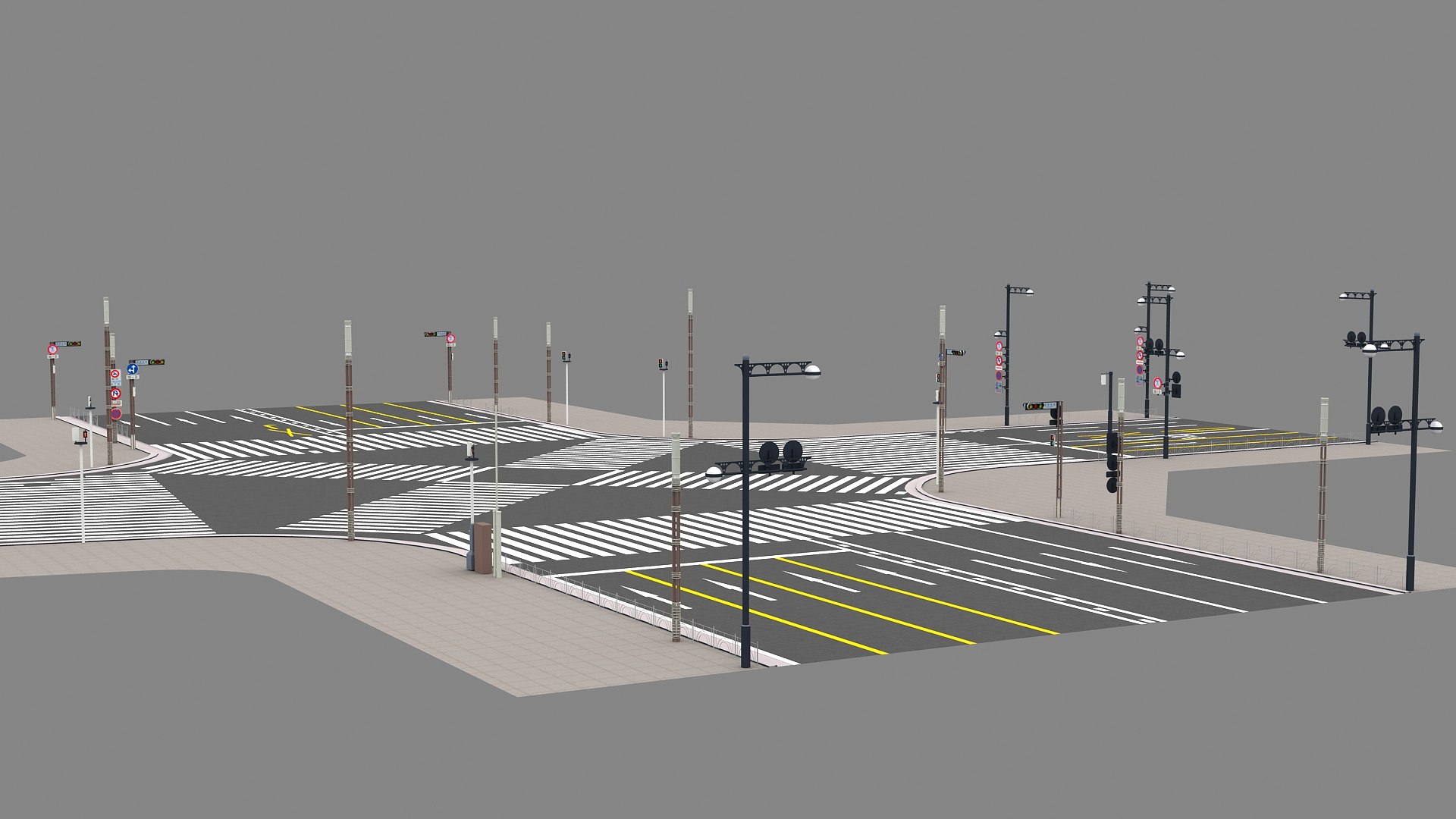 3D Sukiyabashi Crossing Ginza Tokyo Model - TurboSquid 2049970