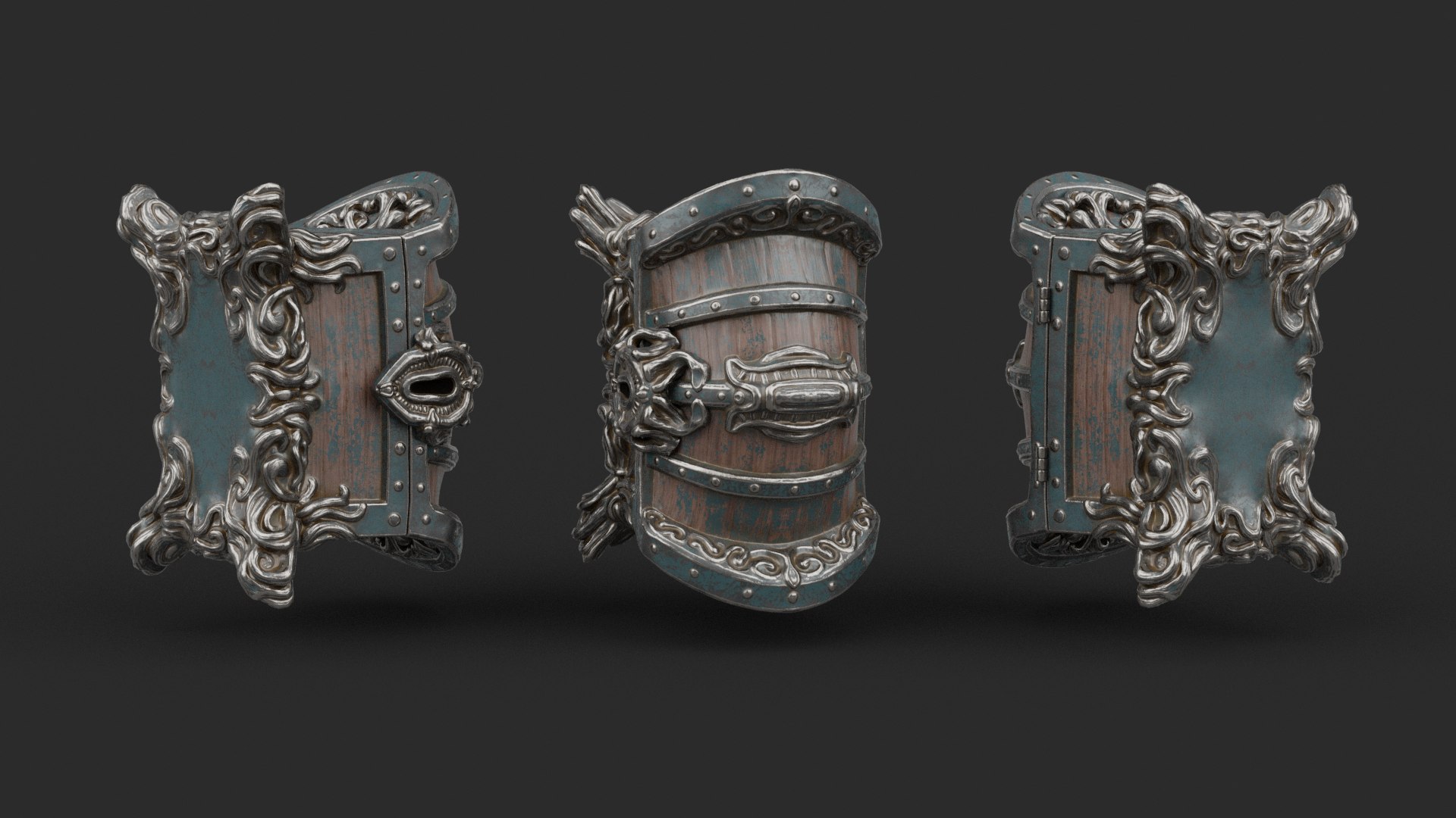 3D Stylized Metal Chest Pattern - TurboSquid 1617130