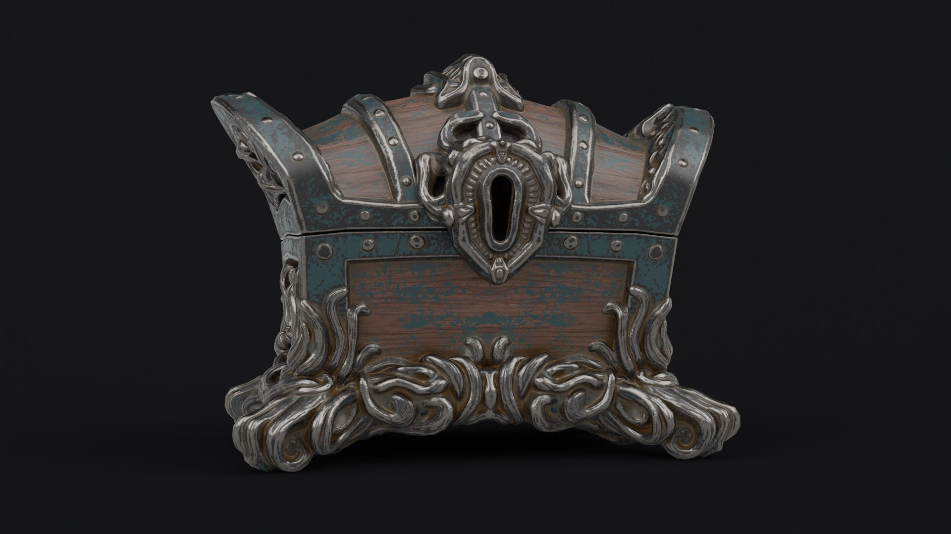 3D Stylized Metal Chest Pattern - TurboSquid 1617130