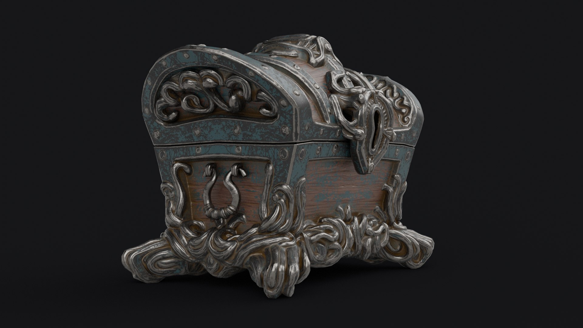 3D Stylized Metal Chest Pattern - TurboSquid 1617130