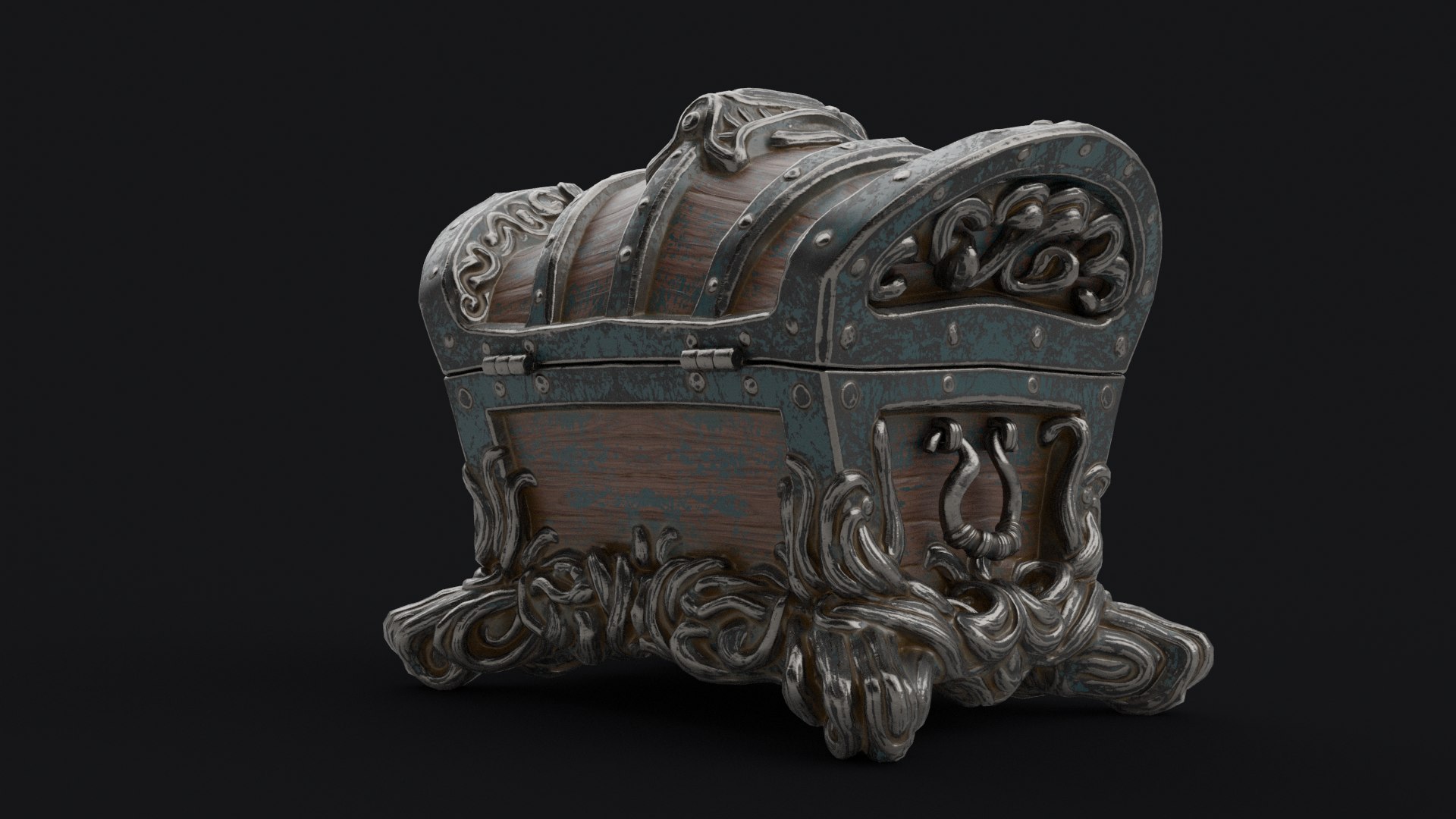 3D Stylized Metal Chest Pattern - TurboSquid 1617130