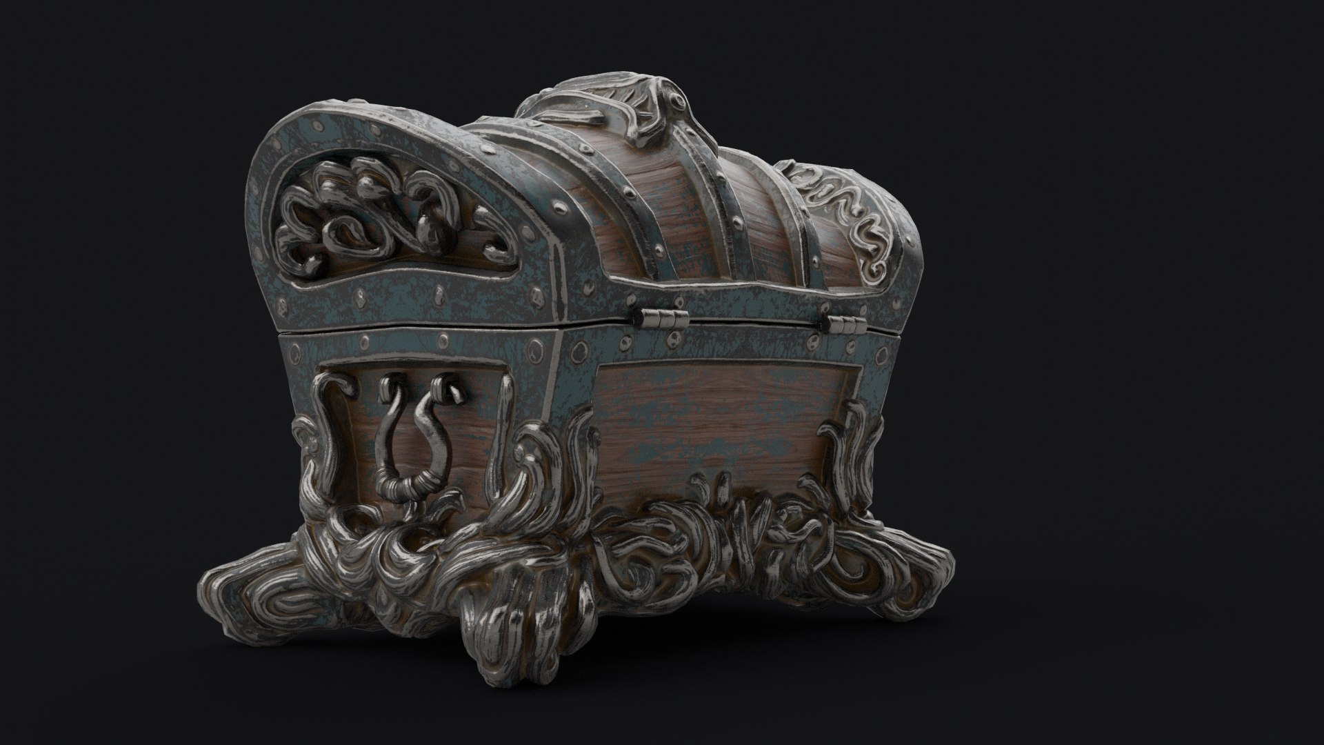 3D Stylized Metal Chest Pattern - TurboSquid 1617130