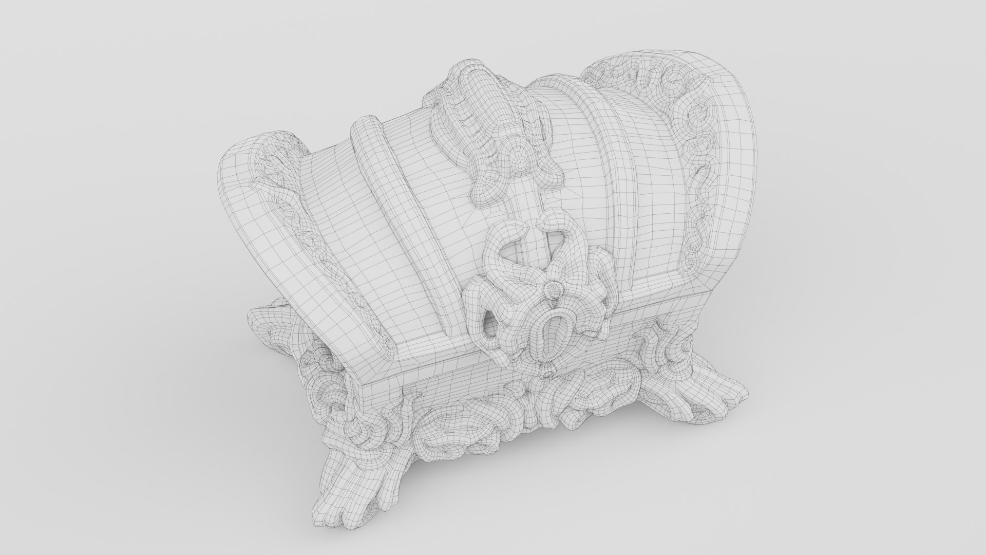 3D stylized metal chest pattern - TurboSquid 1617130