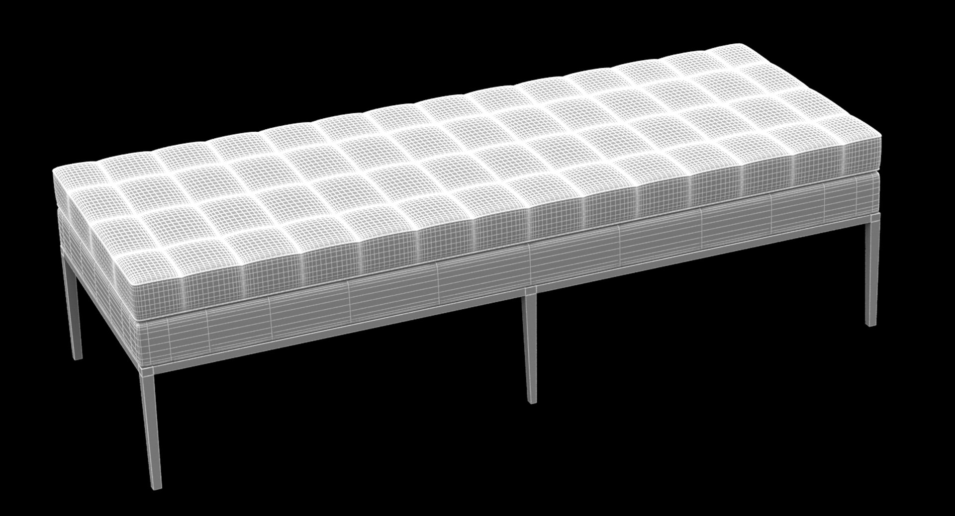 Knoll bench 3D - TurboSquid 1500714