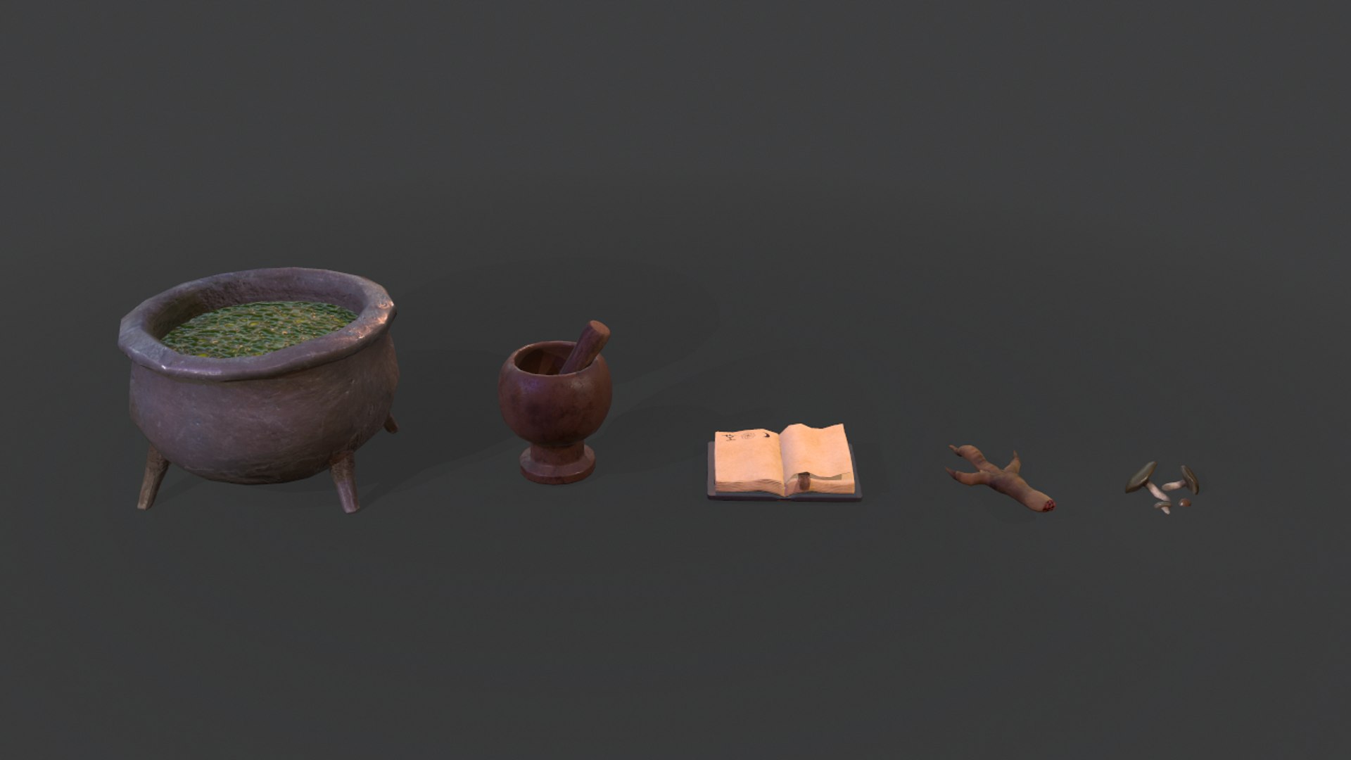 Alchemist Items Stylized Low-poly 3D Model - TurboSquid 1720016