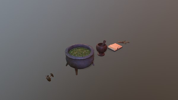 Alchemist Items Stylized Low-poly 3D model - TurboSquid 1720016