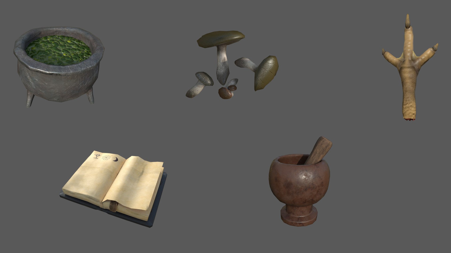 Alchemist Items Stylized Low-poly 3D Model - TurboSquid 1720016